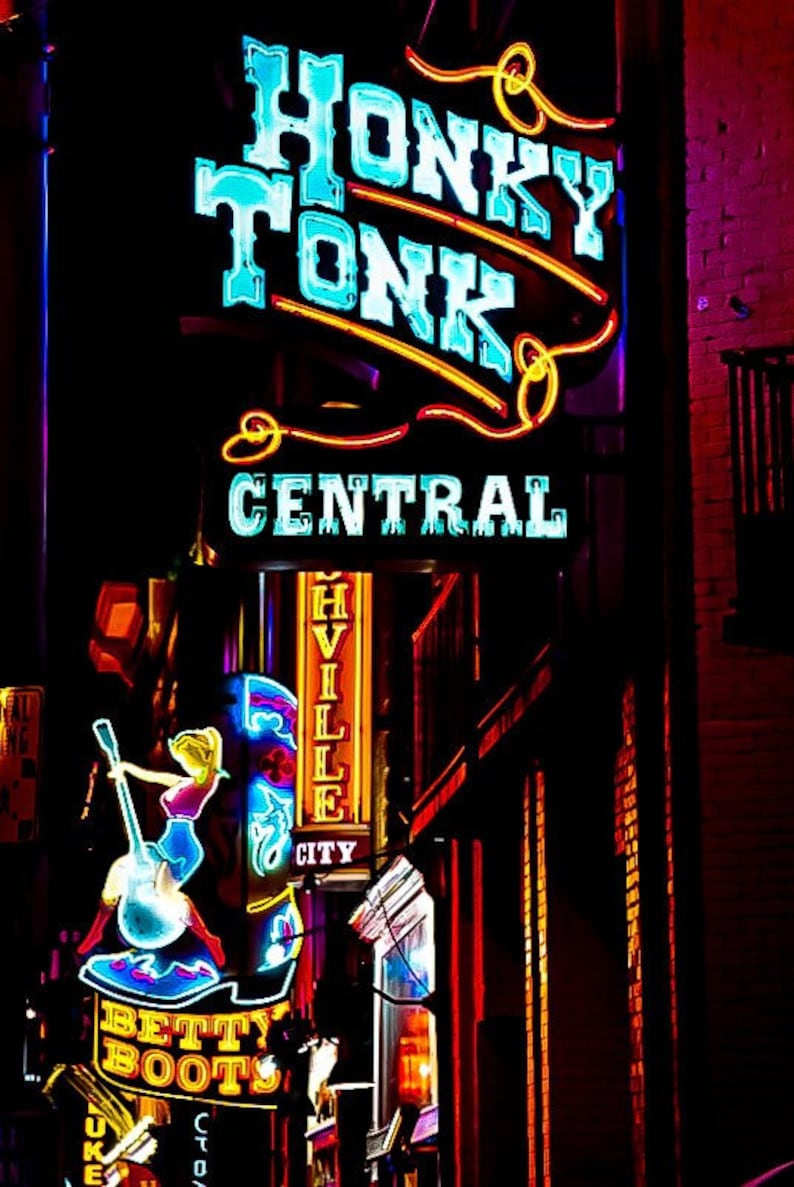 Broadway, Honky Tonk, Betty Boots Downtown Nashville, Neon, Photography ...