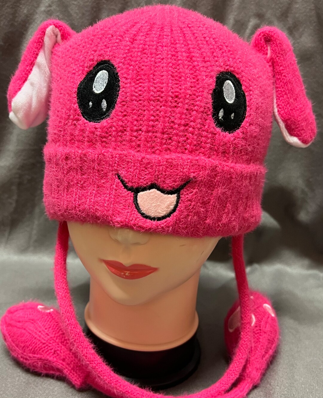 Plush Bunny Rabbit Ear Moving Jumping Hat Cap for Kids Children Women ...