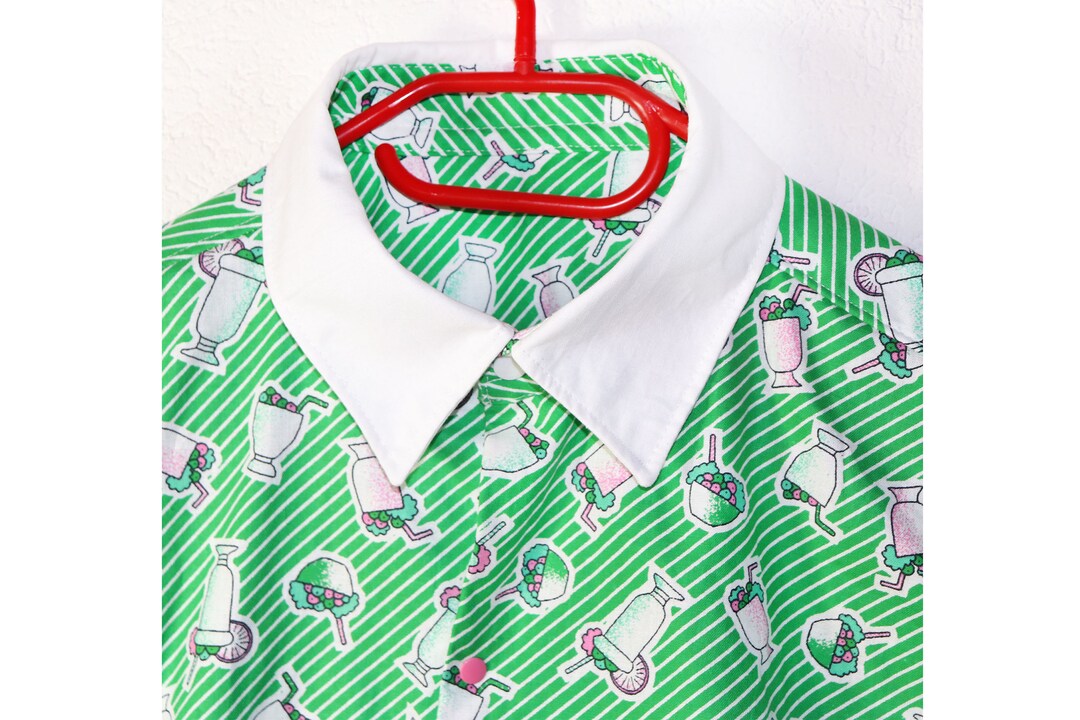 RETRO ABDL SHIRT Blouse Kidcore Babycore Summer Spring Drinks Beach ...