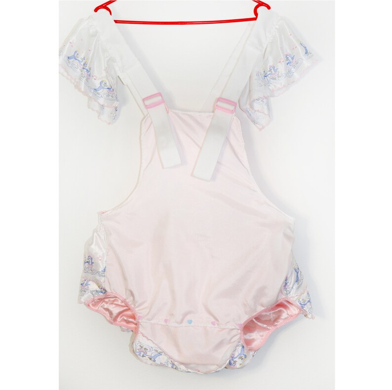 ABDL Princess Romper: Penguin Diaper Cover, Lace Trim (L/XL) - Etsy