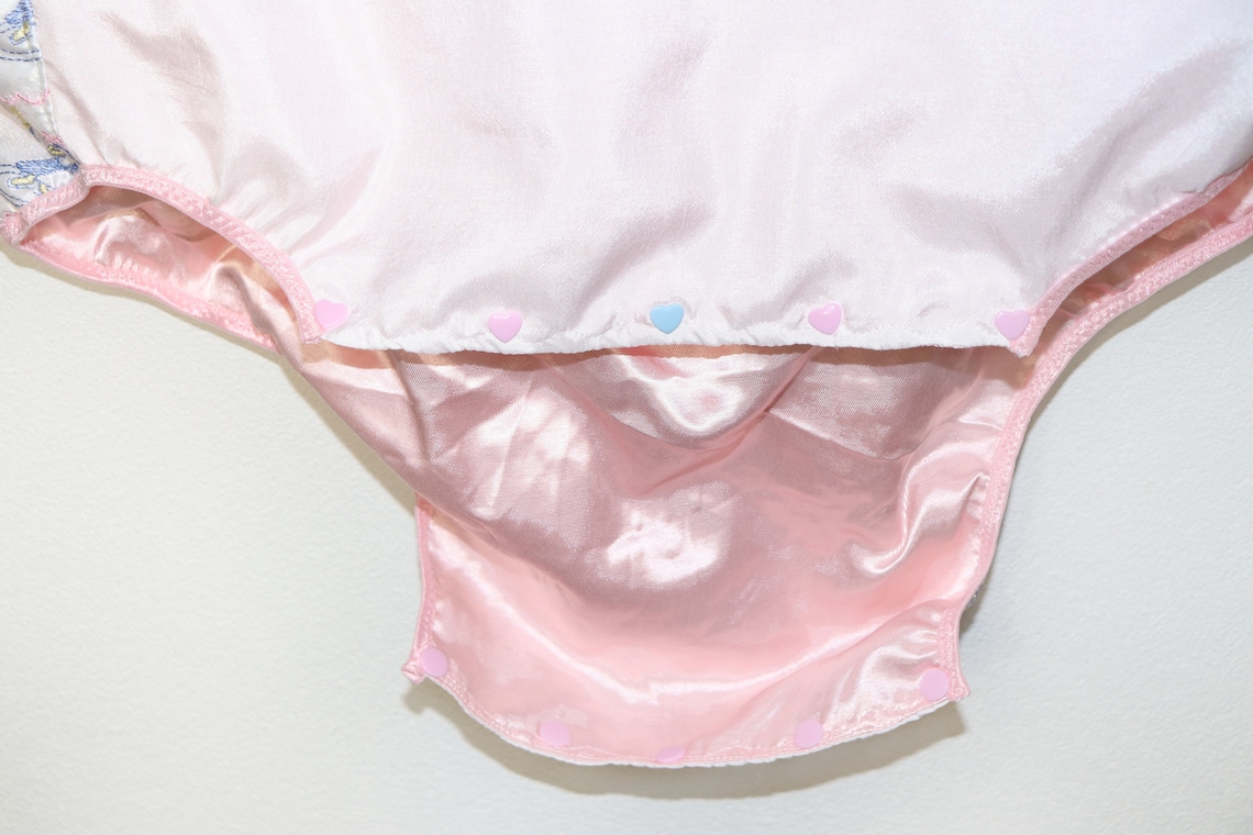 ABDL Princess Romper: Penguin Diaper Cover, Lace Trim (L/XL) - Etsy
