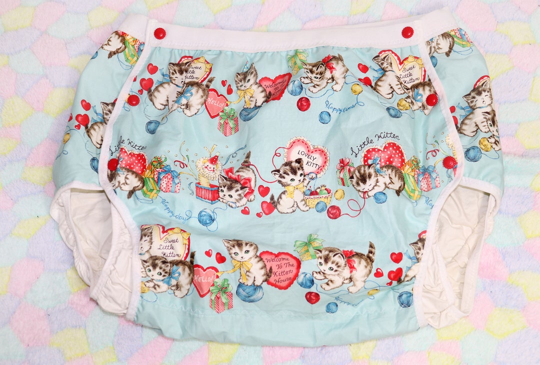 RETRO DIAPER COVER Kitty Nostalgia Size S Abdl Adult Diaper - Etsy