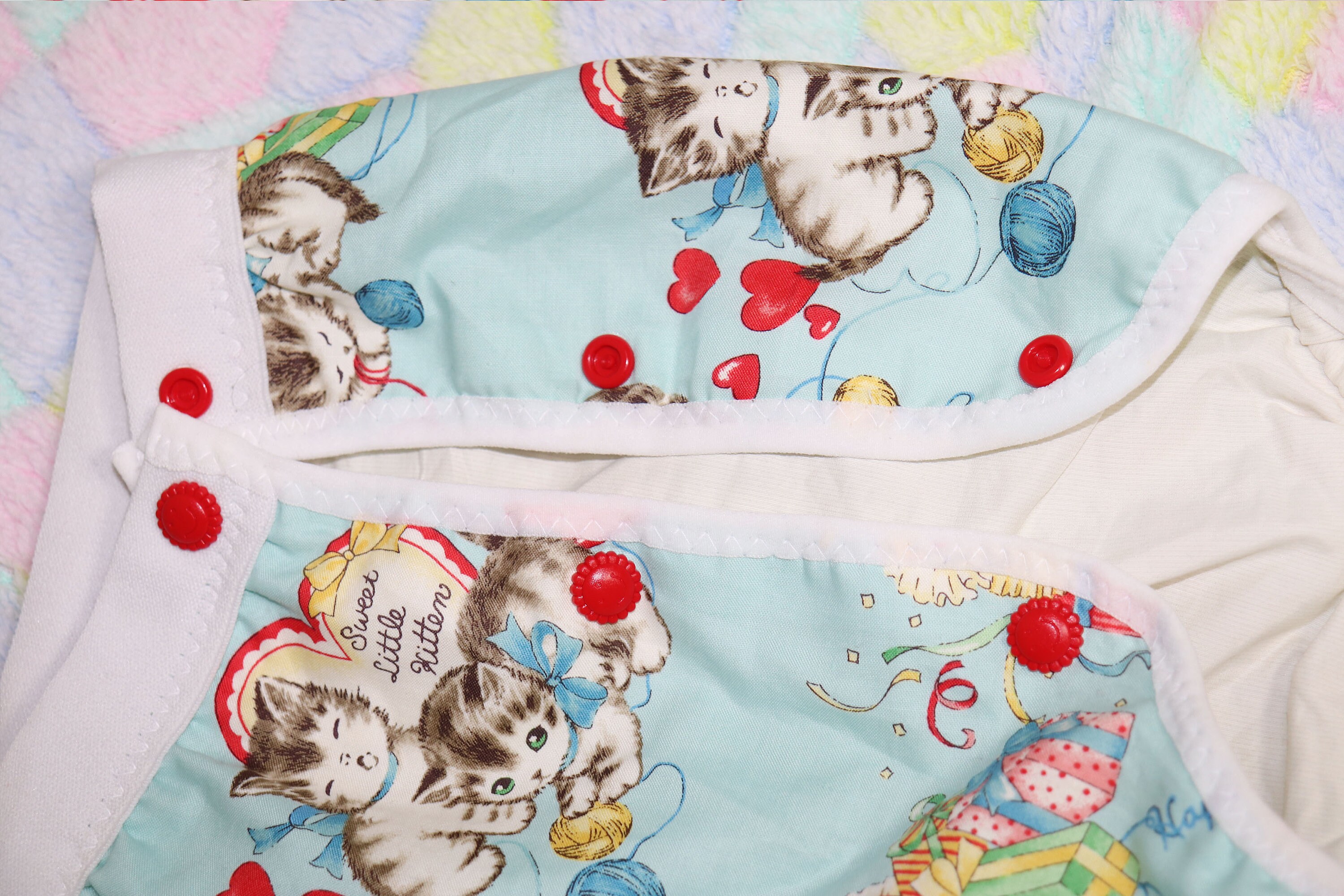 Retro Kitty Windel-Set: Spitzenband, Grösse M - Etsy.de