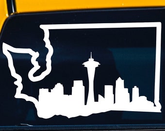 Seattle Skyline Sticker - Etsy