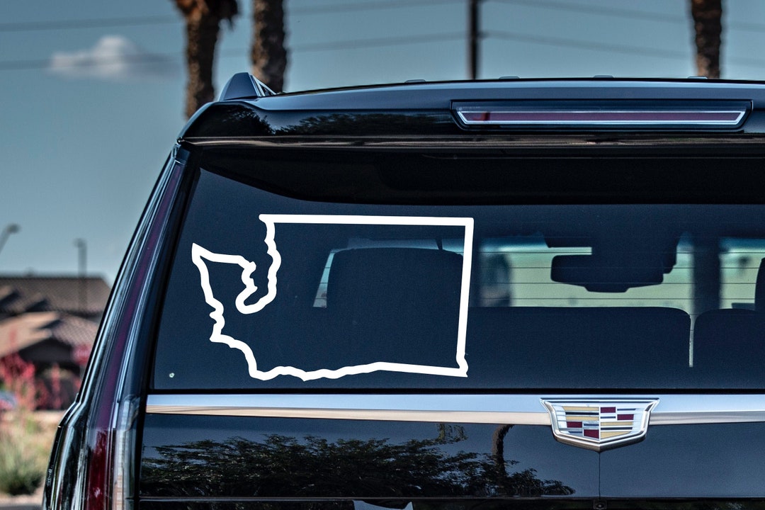 Washington Outline Vinyl Decal Transfer Sticker WA - Seattle Tacoma ...