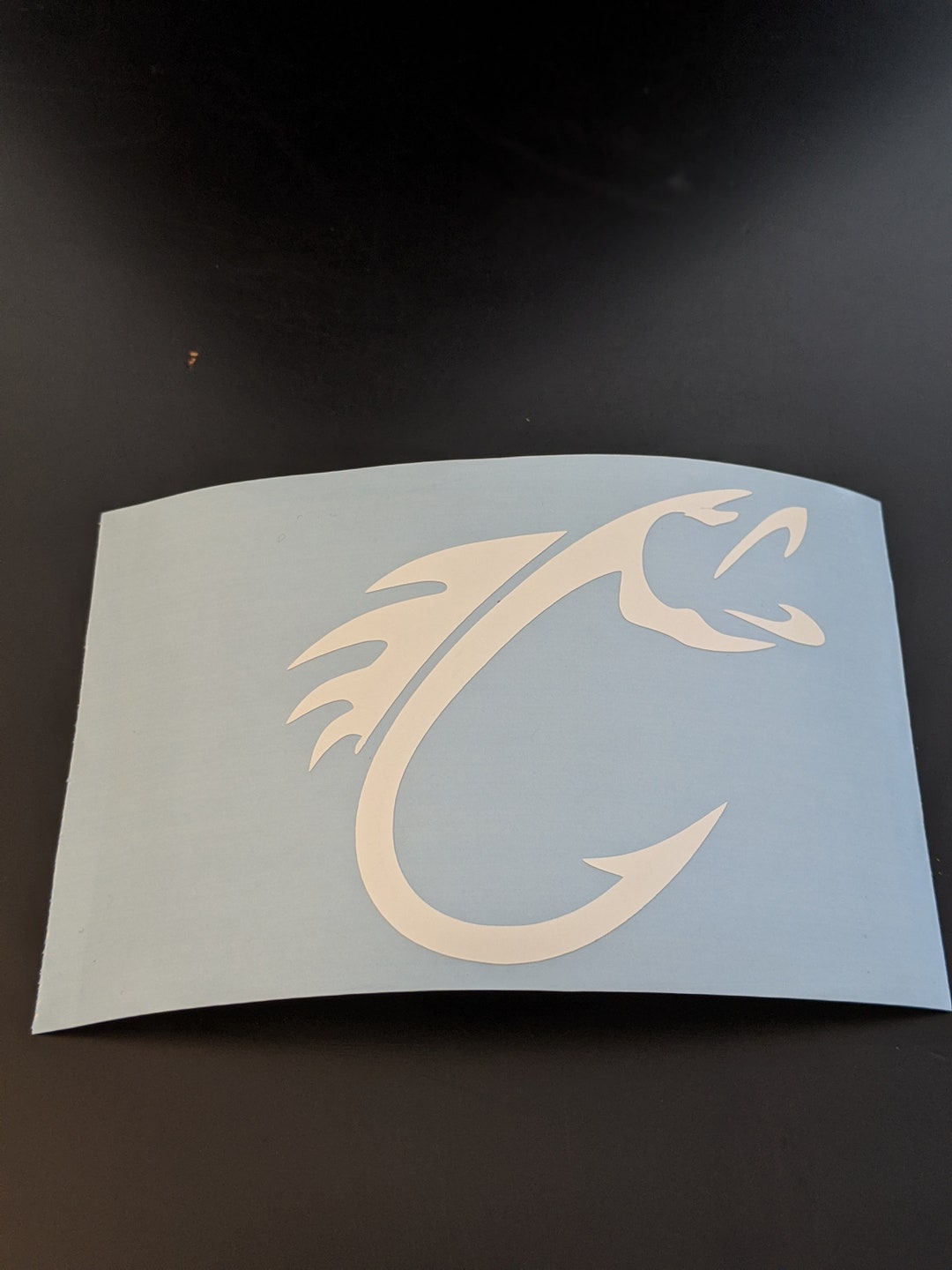 Fish Hook Vinyl Decal Transfer Sticker - Etsy