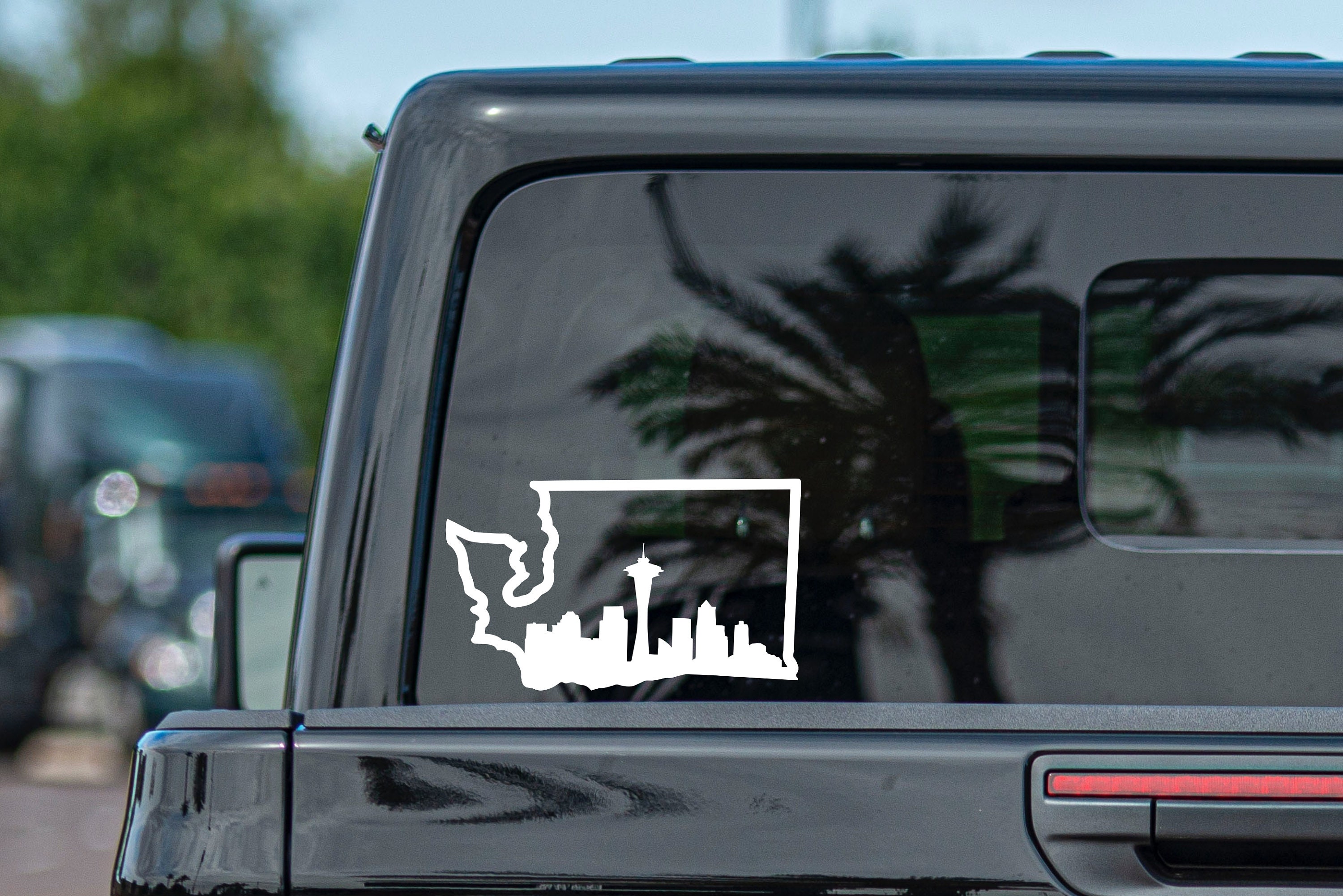 Washington Seattle Skyline Vinyl Decal Transfer Sticker WA | Etsy