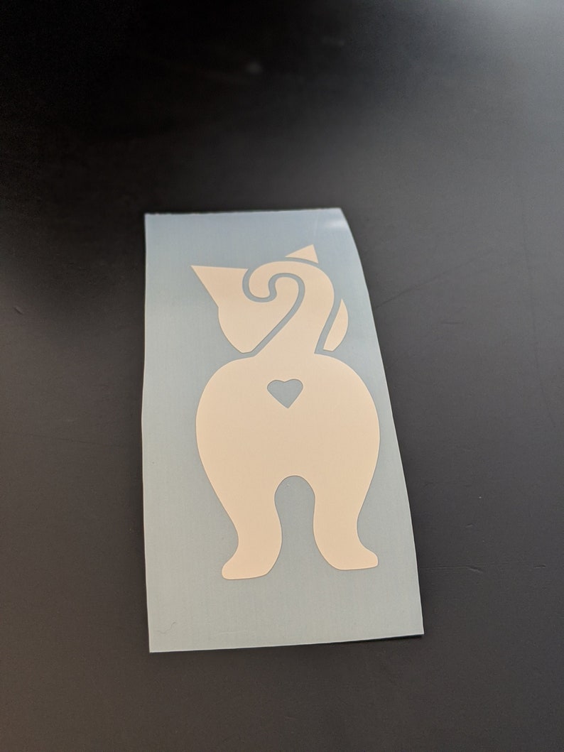 Cat Butt Vinyl Decal Transfer Sticker - Etsy