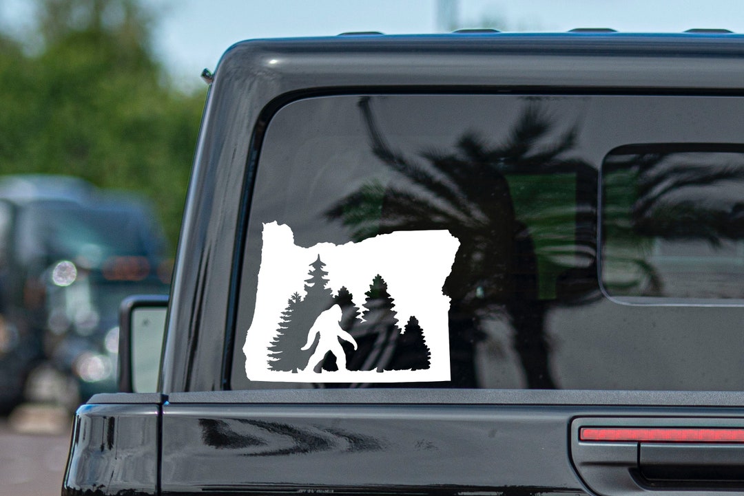 Oregon Bigfoot Vinyl Decal Transfer Sticker - OR Big Foot Sasquatch ...