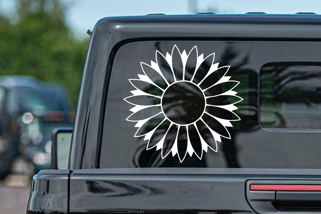 Sunflower Vinyl Decal Transfer Sticker - Etsy