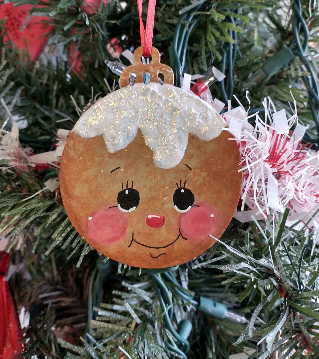 Round Gingerbread Wood Ornament Home Decor Christmas Tree Ornament Gift ...