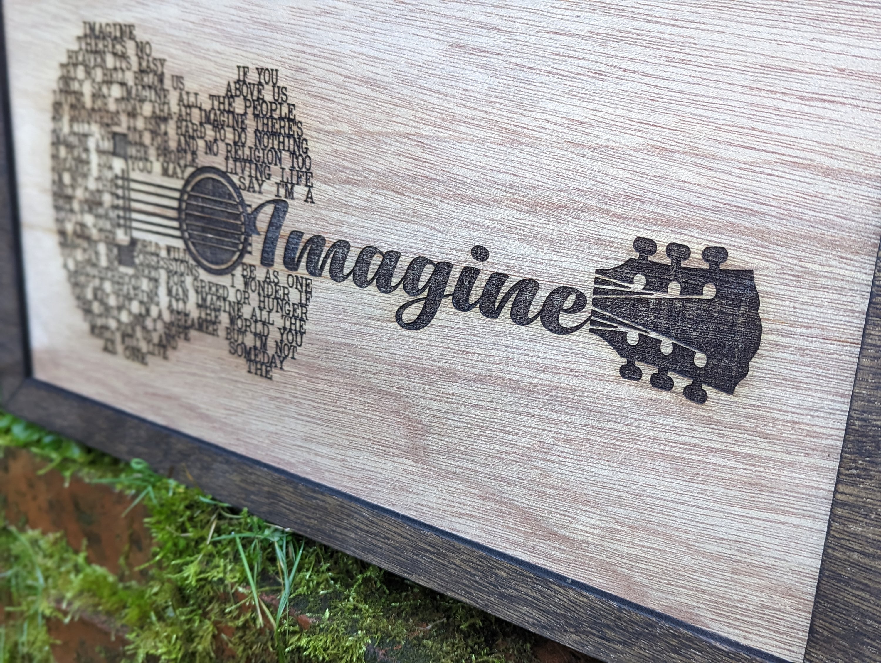 Imagine Wooden Engraved Sign With Song Lyrics Wall Art /decor/gift - Etsy