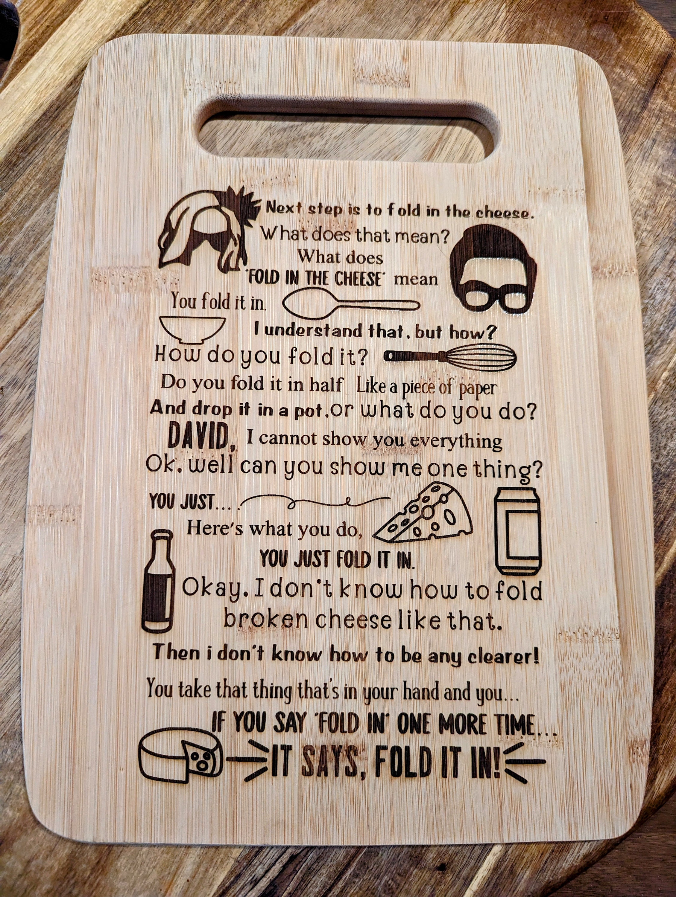 Fold in the Cheese Schitts Creek Inspired Cutting Board - Etsy