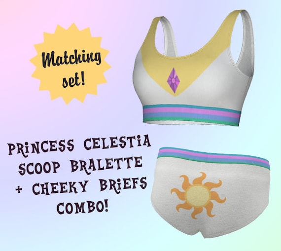 MLP Celestia Women's Bralette Bra & Panties Lingerie - Etsy