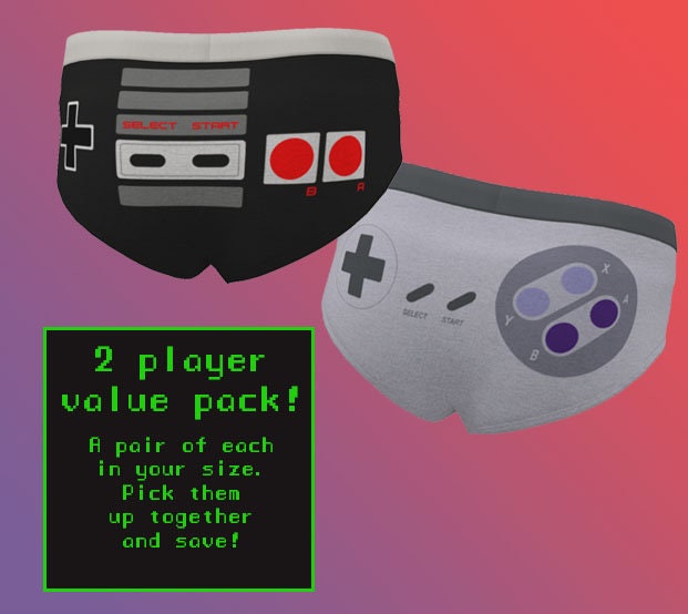 Retro Game Controllers Women's Underwear Panties - Etsy Ireland