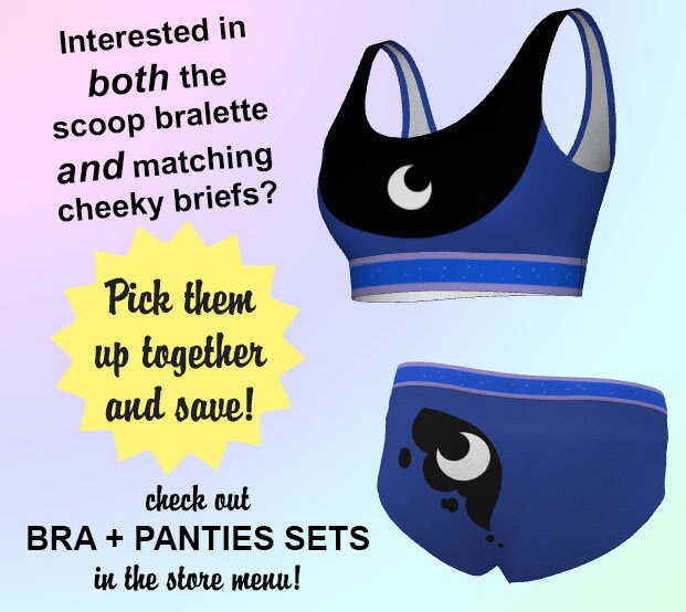 MLP Princess Luna & Nightmare Moon - Women's Bralette Bra Lingerie - Etsy