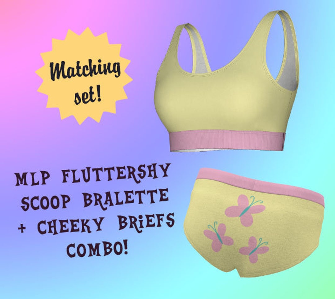 MLP Fluttershy - Women's Bralette Bra & Panties Lingerie - Etsy