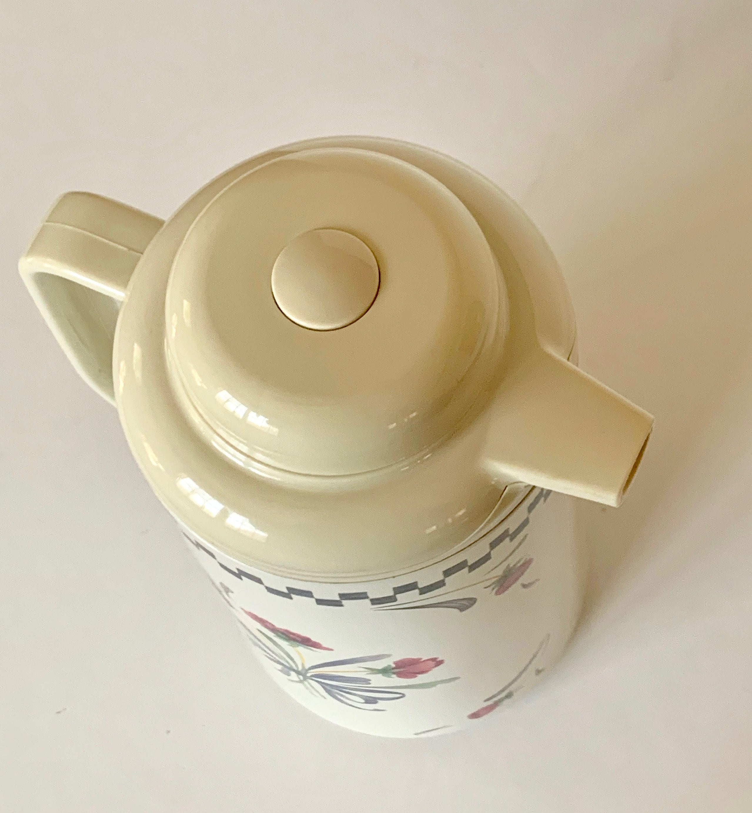 Vintage Coffee Pot Lenox Poppies on Blue Thermal Carafe, Vintage ...