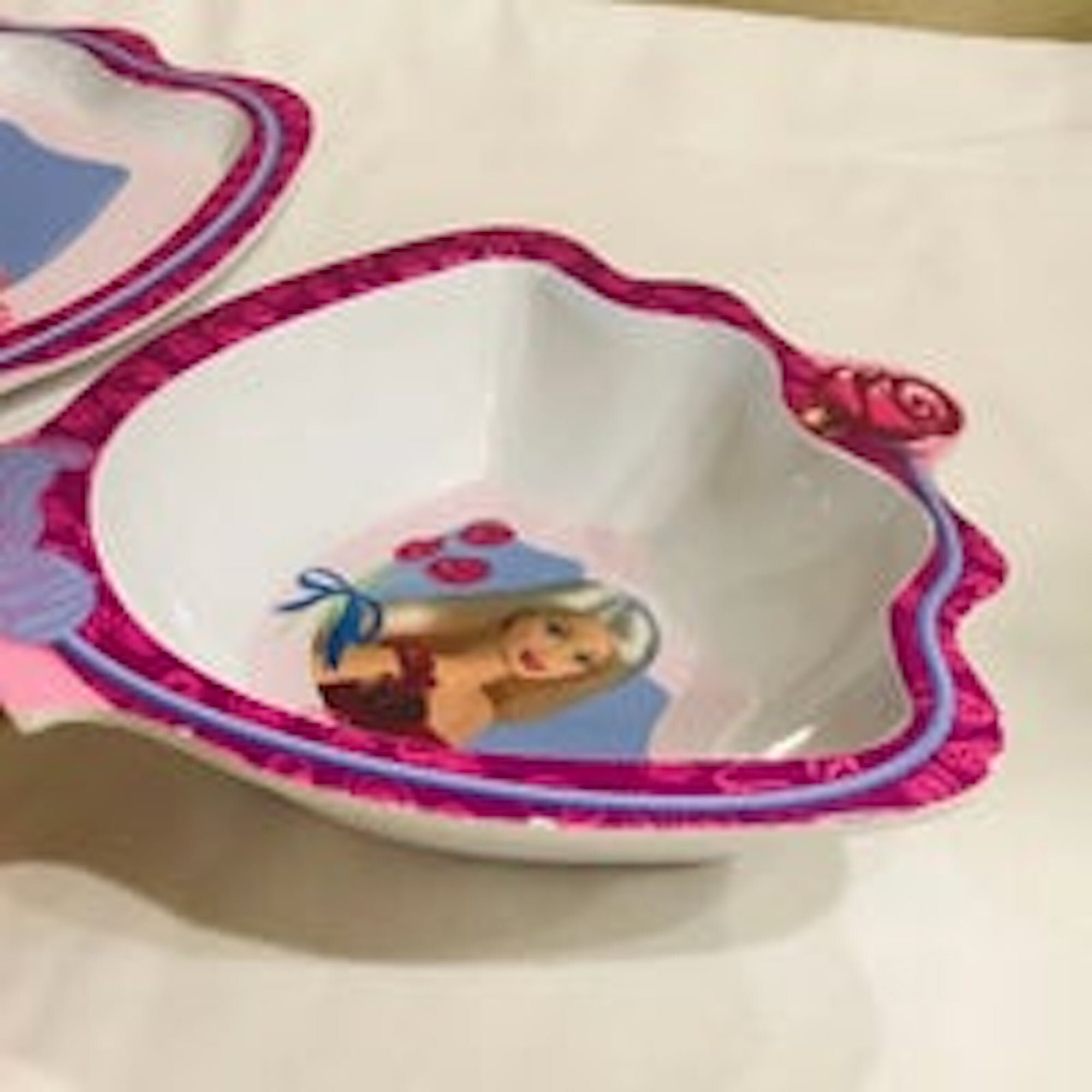 Vintage Trudeau Barbie Plate and Bowl - Etsy