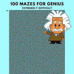 100 Mazes for Genius | Solutions Included, Extreme Difficulty ...