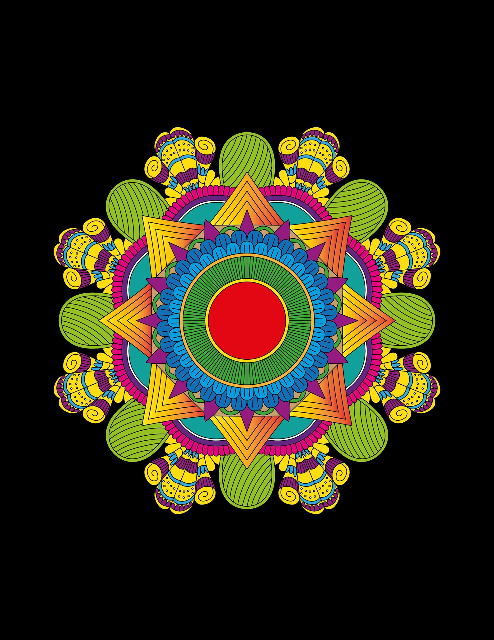 200 Complex Mandala Coloring Designs | Printable Mandala Adult & Kids ...