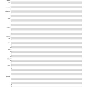 Afdrukbare muziekbladen 36 Verschillende blanco muziekbladen ...