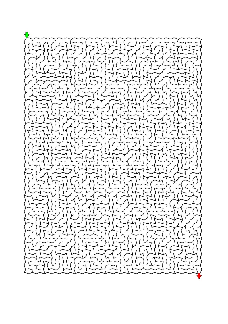100 Tough Mazes for Kids up to 13 Years Old, Printable Labyrinth Pages ...