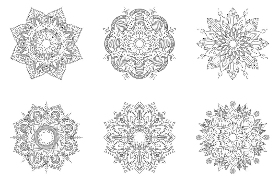 200 Complex Mandala Coloring Designs Printable Mandala Adult - Etsy