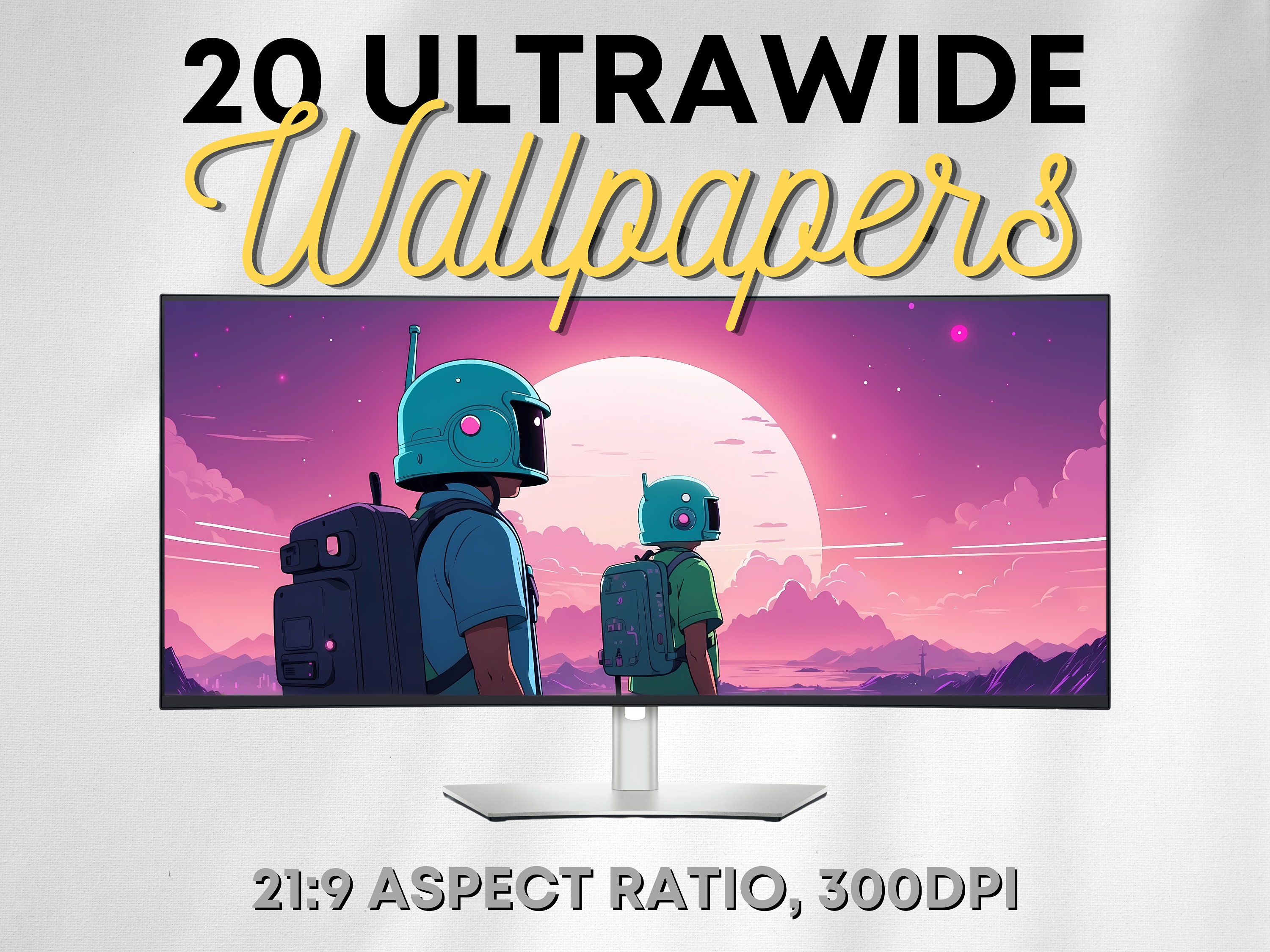 20 Ultrawide Wallpapers Solarpunk Collection 21:9 | Dreamy Aesthetic ...