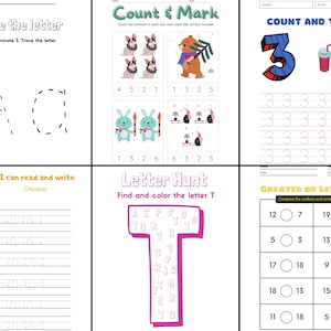 200 Learning Activity Pages for Kids, Fun Preschool Learning ...