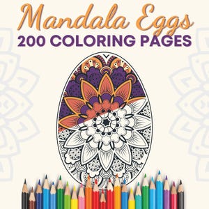 200 Printable Easter Eggs Coloring Pages | Mandala Basket Eggs | Easter ...