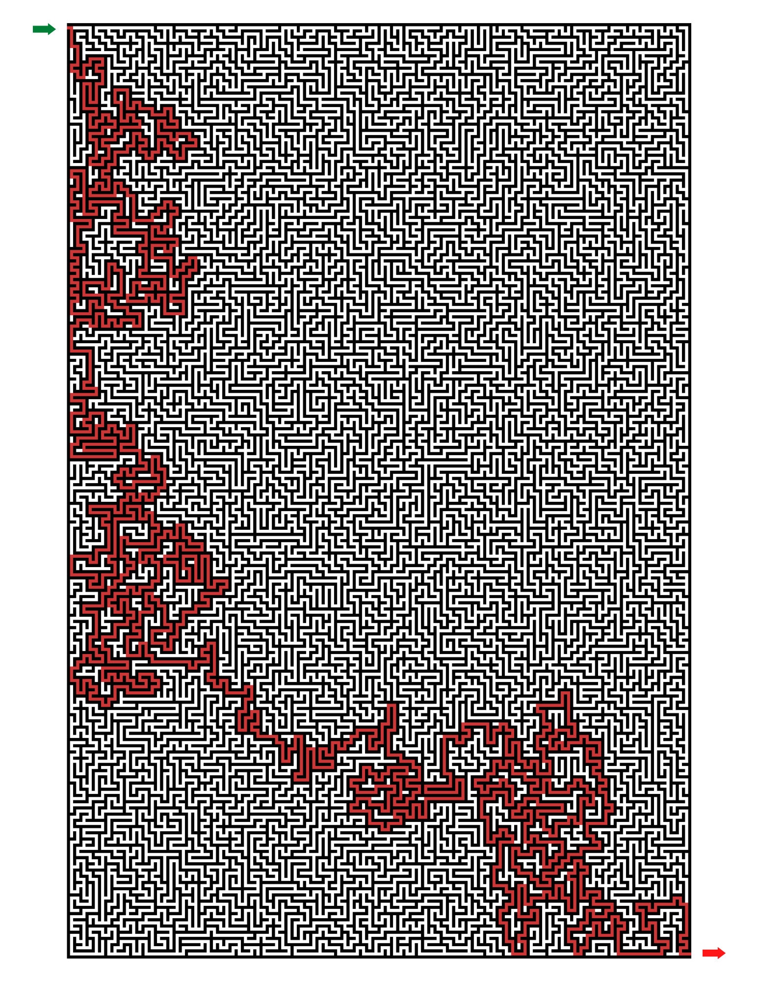 100 Mazes for Genius Solutions Included, Extreme Difficulty, Printable ...
