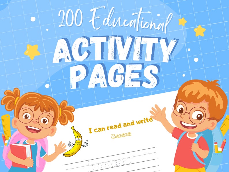 200 Learning Activity Pages for Kids, Fun Preschool Learning ...