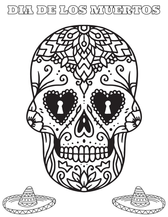 Cinco De Mayo Skull Coloring Pages