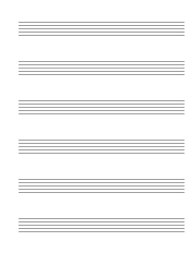 Blank Music Sheets | Printable Music Paper, Composition Templates (PDF ...