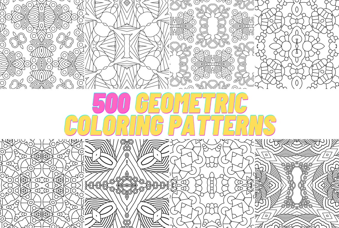 500 Patterns Coloring Pages | Printable Patterns Adult & Kids Coloring ...