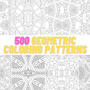 500 Patterns Coloring Pages | Printable Patterns Adult & Kids Coloring ...