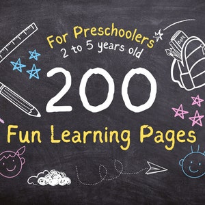 200 Learning Activity Pages for Kids, Fun Preschool Learning ...