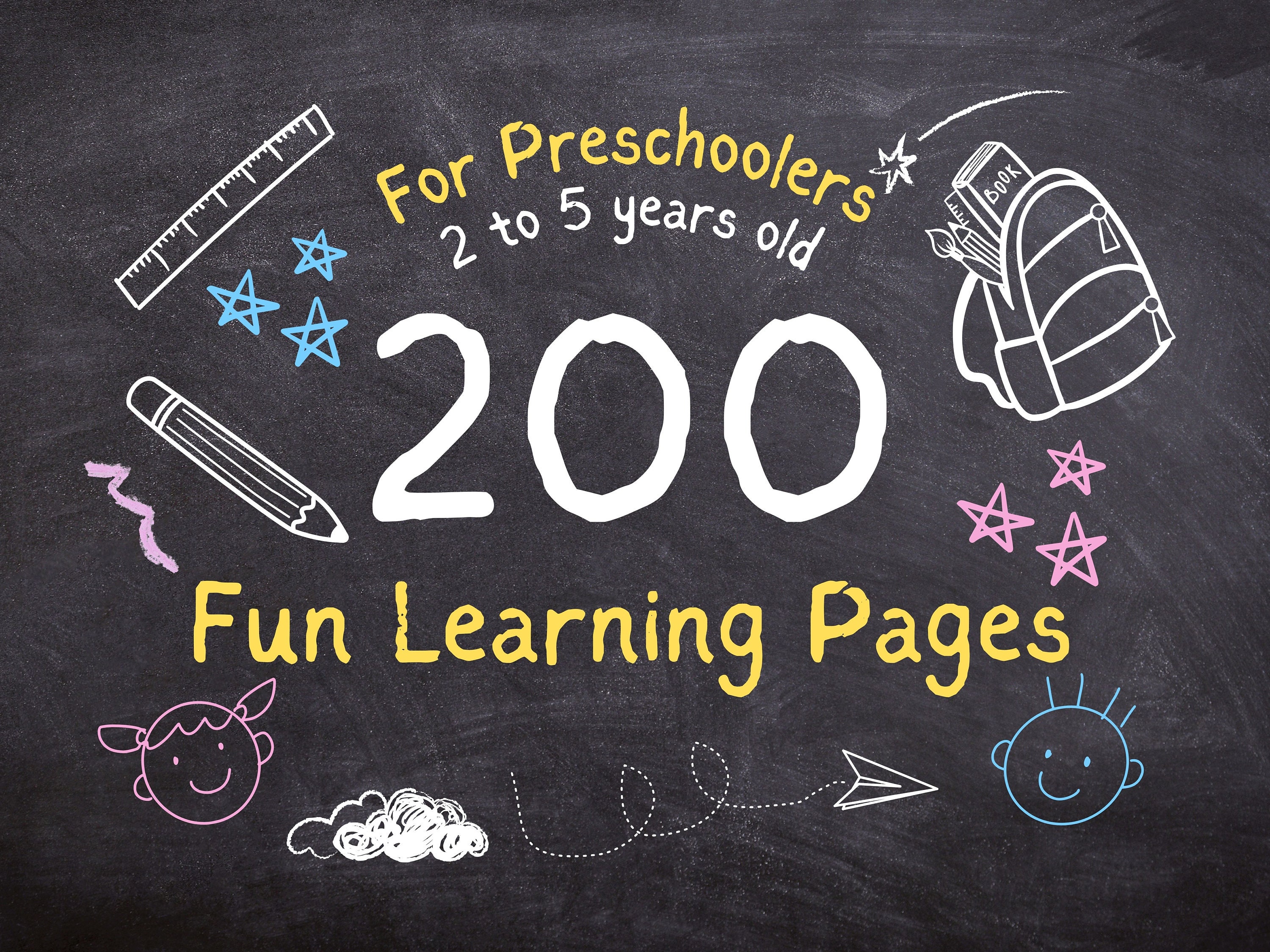 200 Learning Activity Pages for Kids, Fun Preschool Learning ...
