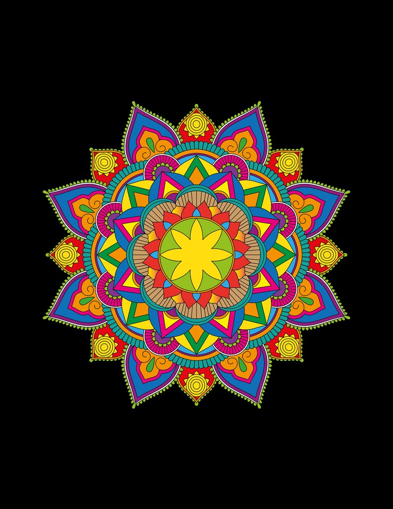 200 Complex Mandala Coloring Designs | Printable Mandala Adult & Kids ...