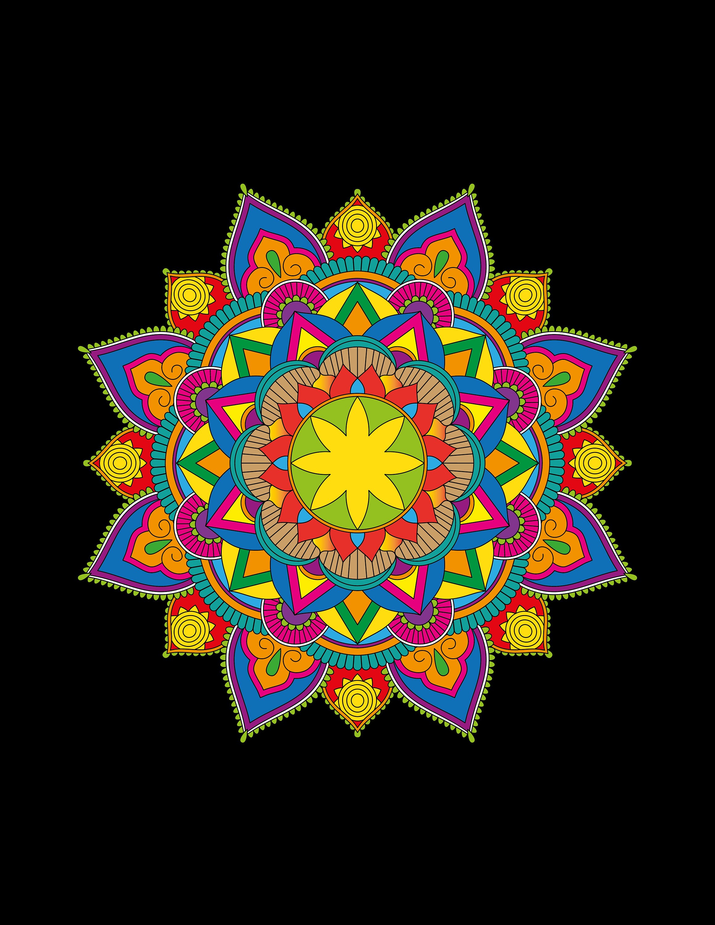 200 Complex Mandala Coloring Designs | Printable Mandala Adult & Kids ...