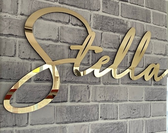 Gold Name Sign - Etsy