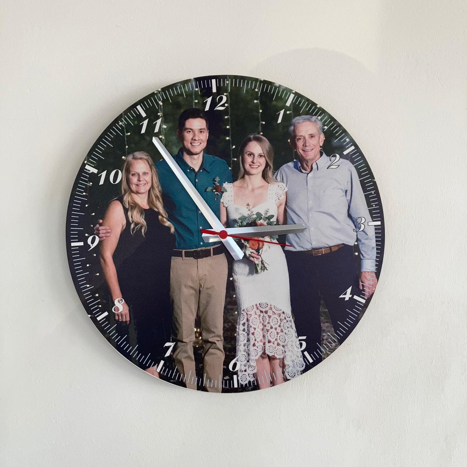 Custom Photo Wall Clock Personalized Photo Accessories Wall | Etsy