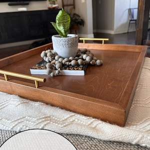 Solid Wood Ottoman Tray, Oversized, Extra Large Tray With Handles, XXL ...