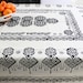 Floral Round Tablecloth, Turkish Hand Block Printed Round Table Cover ...