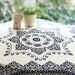 Floral Round Tablecloth, Turkish Hand Block Printed Round Table Cover ...