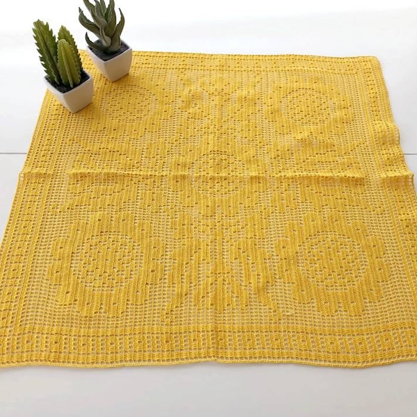 Floral Round Tablecloth, Turkish Hand Block Printed Round Table Cover ...