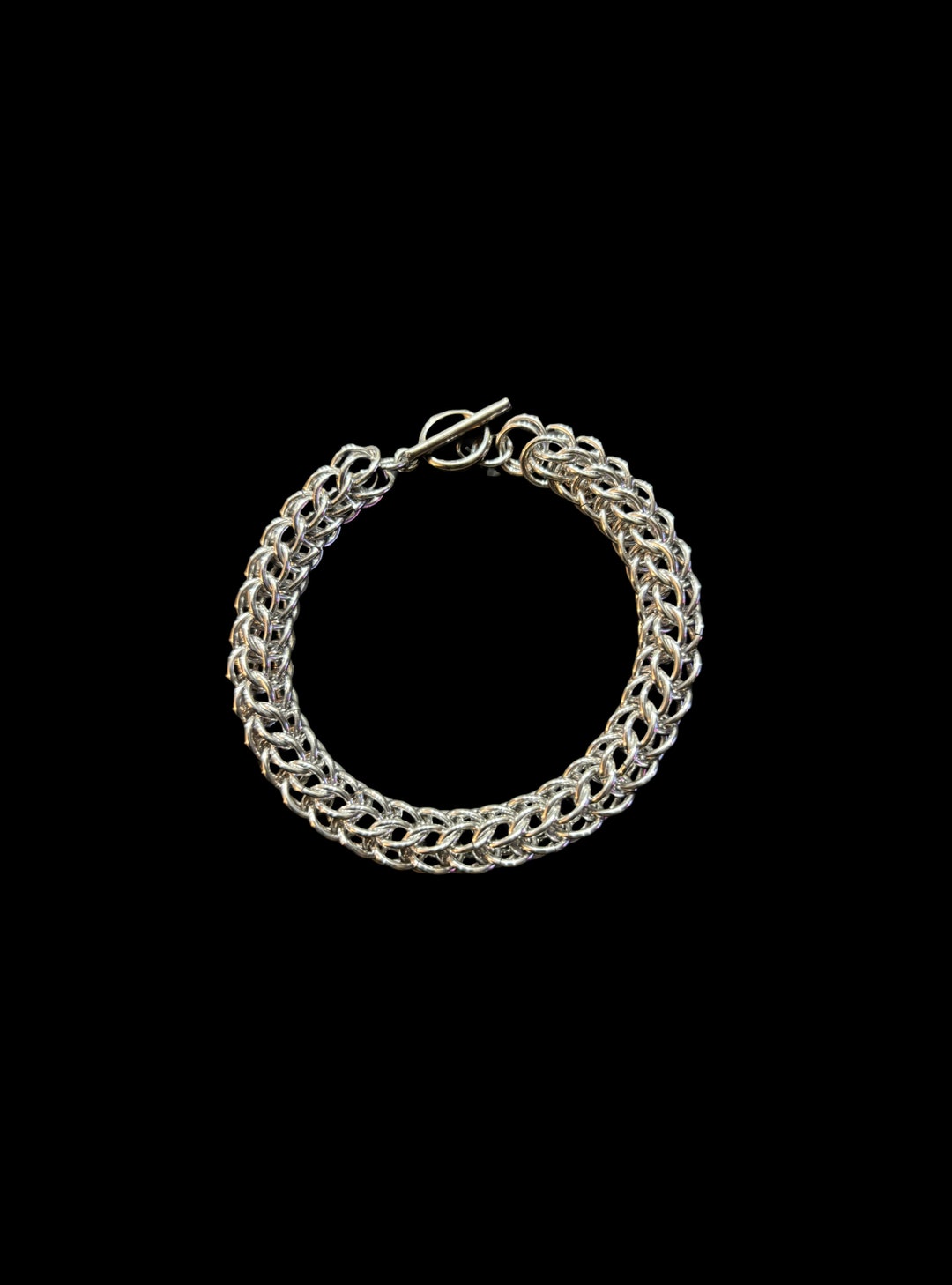 Persian Weave Chainmail Bracelet Handmade Chain Bracelet, Silver ...