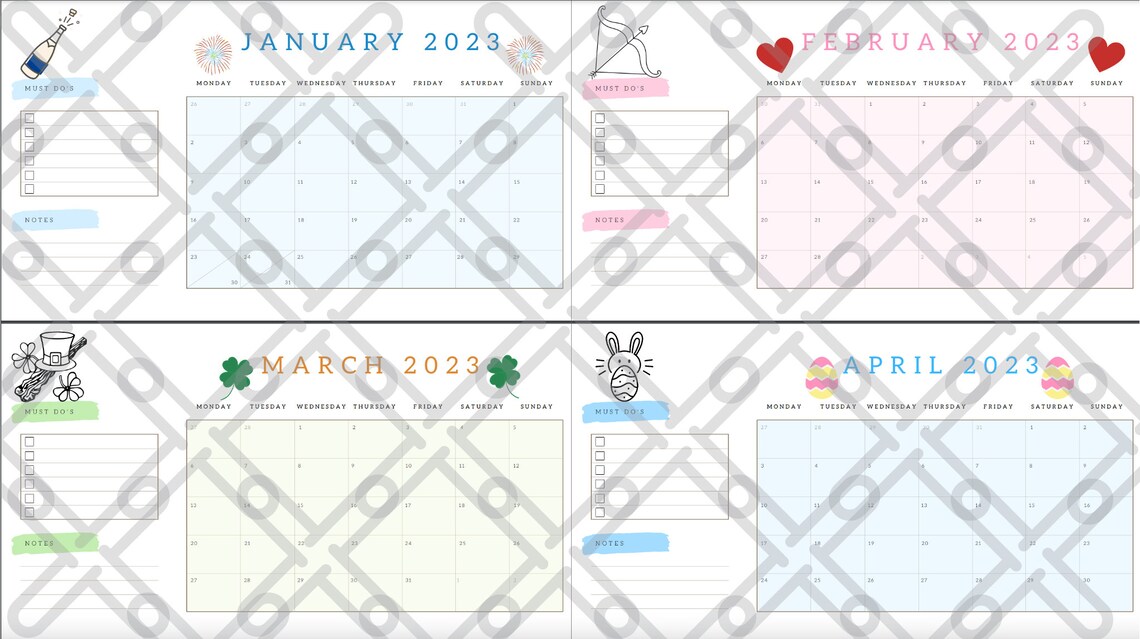 2023 Digital Planner Monthly Planner Goodnotes Planner Ipad - Etsy