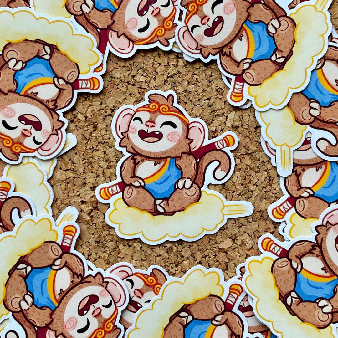 Sun Wukong King of the Apes - Vinyl Sticker 50 X 50 Mm - Etsy